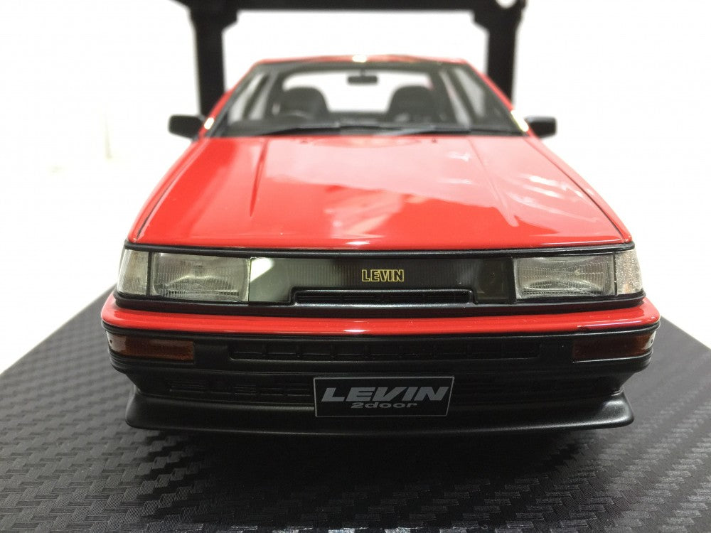 IGNITION MODEL 1/18 TOYOTA COROLLA LEVIN AE86 2 DOOR GT APEX RED BLACK (90555)– TOYZONE