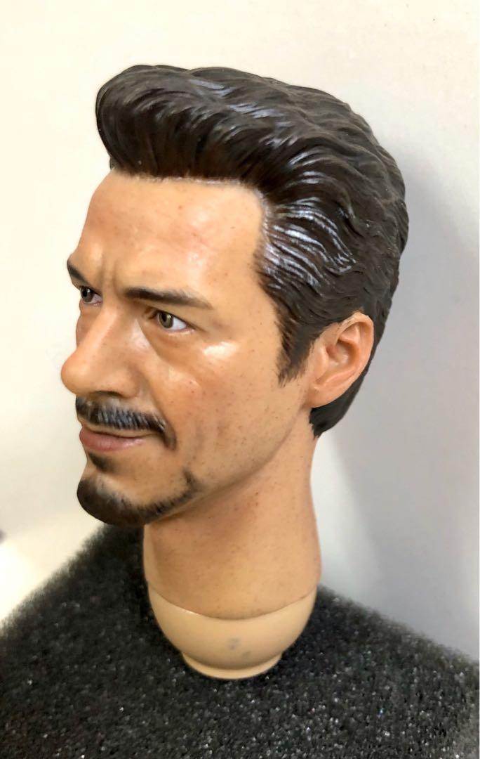 1/6 TOYS CUSTOM HOT MOVIE IRONMAN TONY STARK HEAD SCULPT 東尼 史達 頭雕 （PIU ...