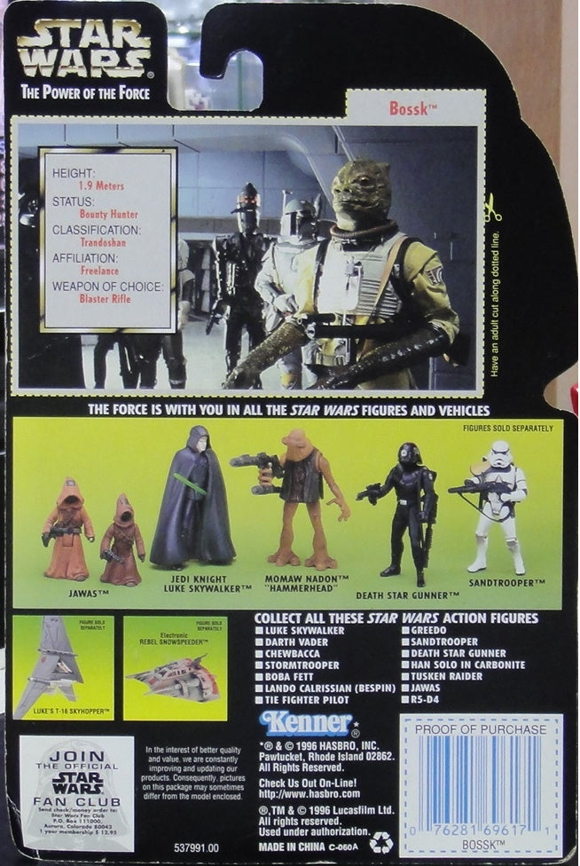 KENNER 星球大戰 STAR WARS POWER OF THE FORCE BOSSK WITH BLASTER RIFLE AND ...