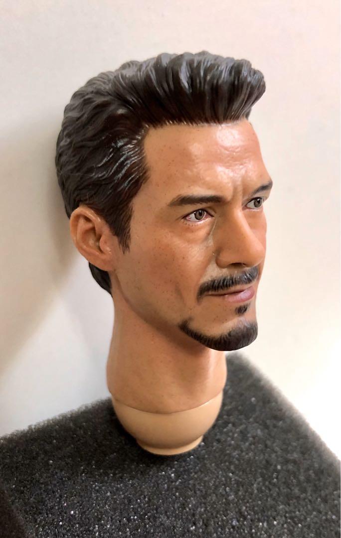 1/6 TOYS CUSTOM HOT MOVIE IRONMAN TONY STARK HEAD SCULPT 東尼 史達 頭雕 （PIU ...