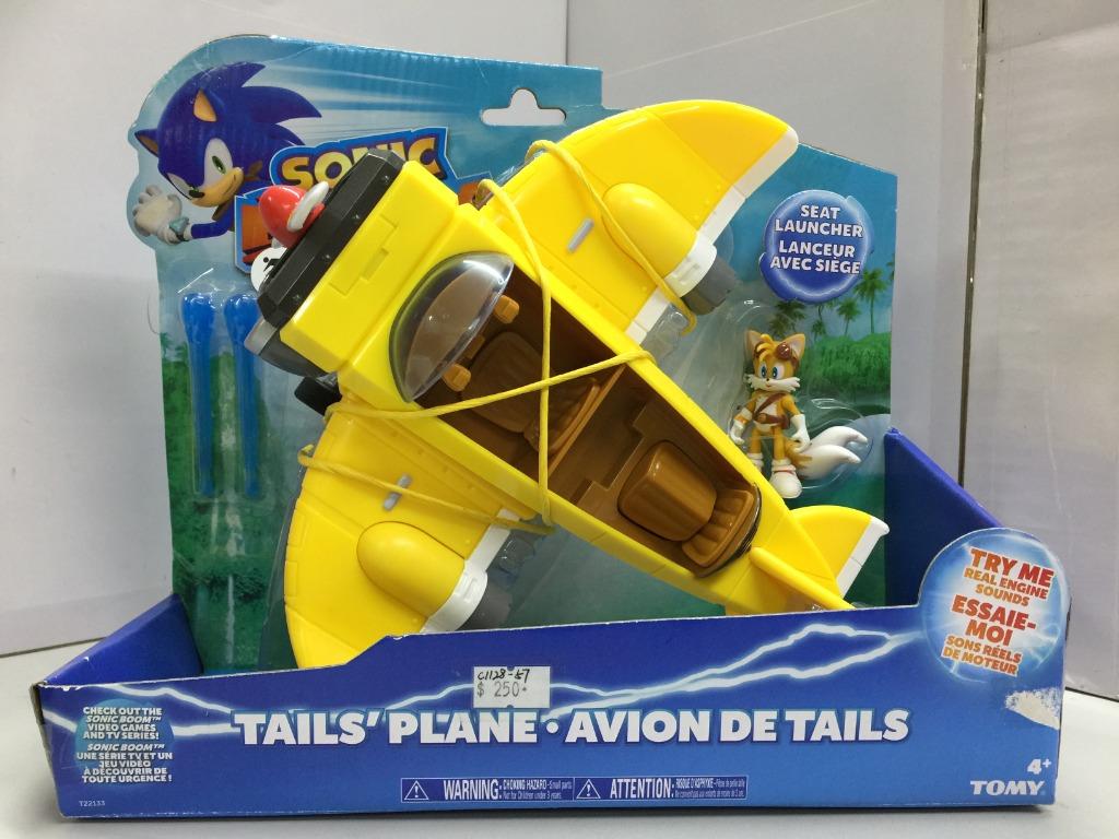 TOMY SONIC BOOM 超音鼠 TAILS' PLANE AVION DE TAILS ARTICULATED VINYL FIGU ...